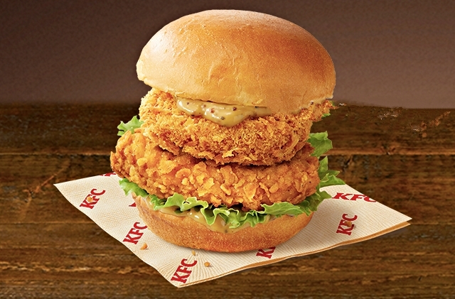 KFC Japan unveils new creation - Fillet And Cutlet Chicken Sandwich ...