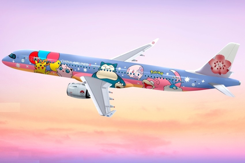 China Airlines unveils a Pokemon-themed aircraft, Pikachu Jet CI ...